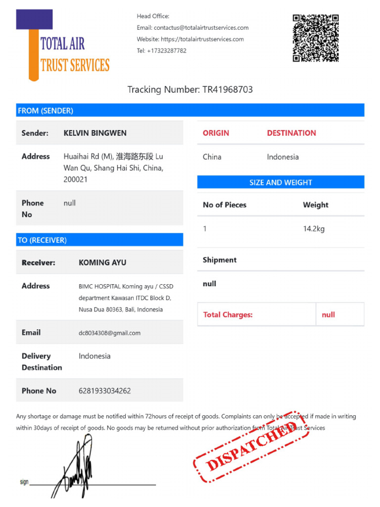 Track Parcel-Receipt | PDF