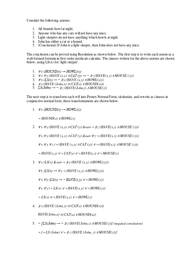 Resolution Exercises L12024 | PDF | Hawk | Predation