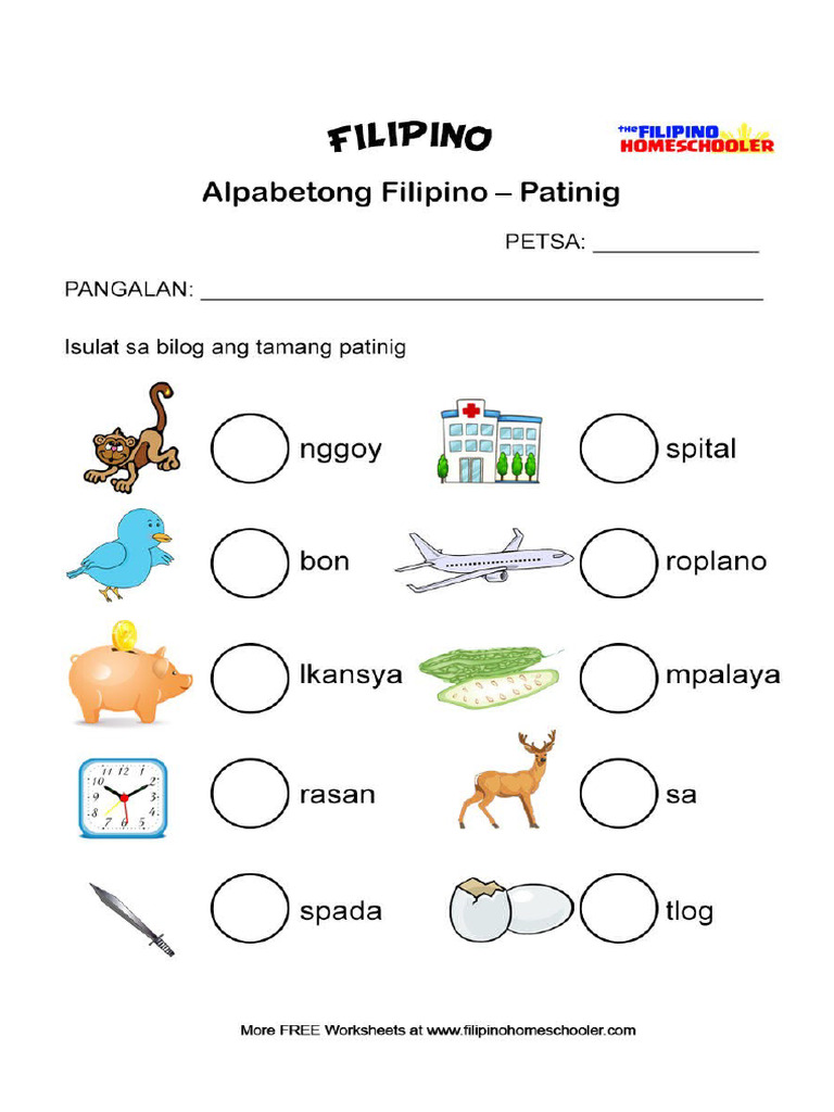 Activity Filipino Grade 3 | PDF
