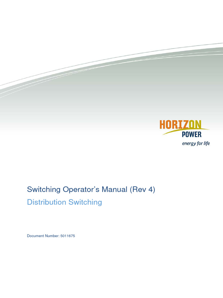 Switching Operators Manual Distribution | PDF | Electrical Substation ...
