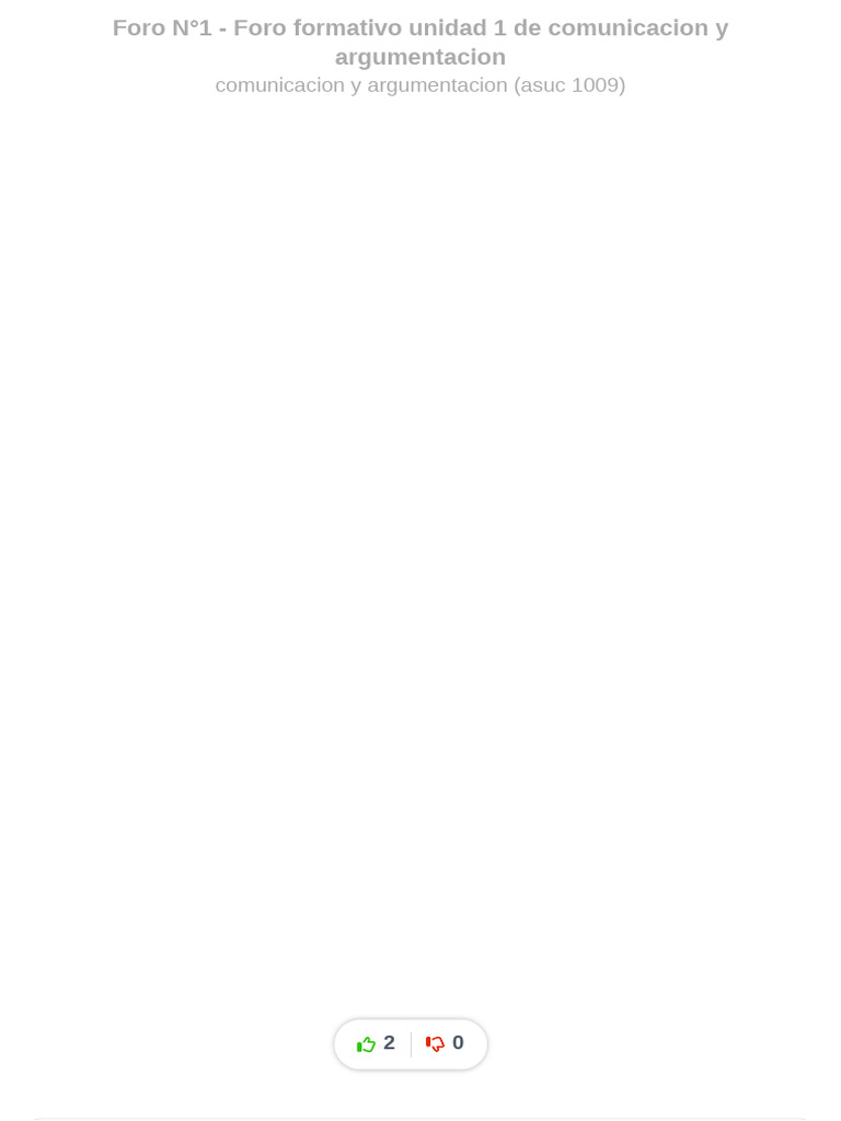 Foro n1 Foro Formativo Unidad 1 de Comunicacion y Argumentacion - Compress | PDF | Control de la ...