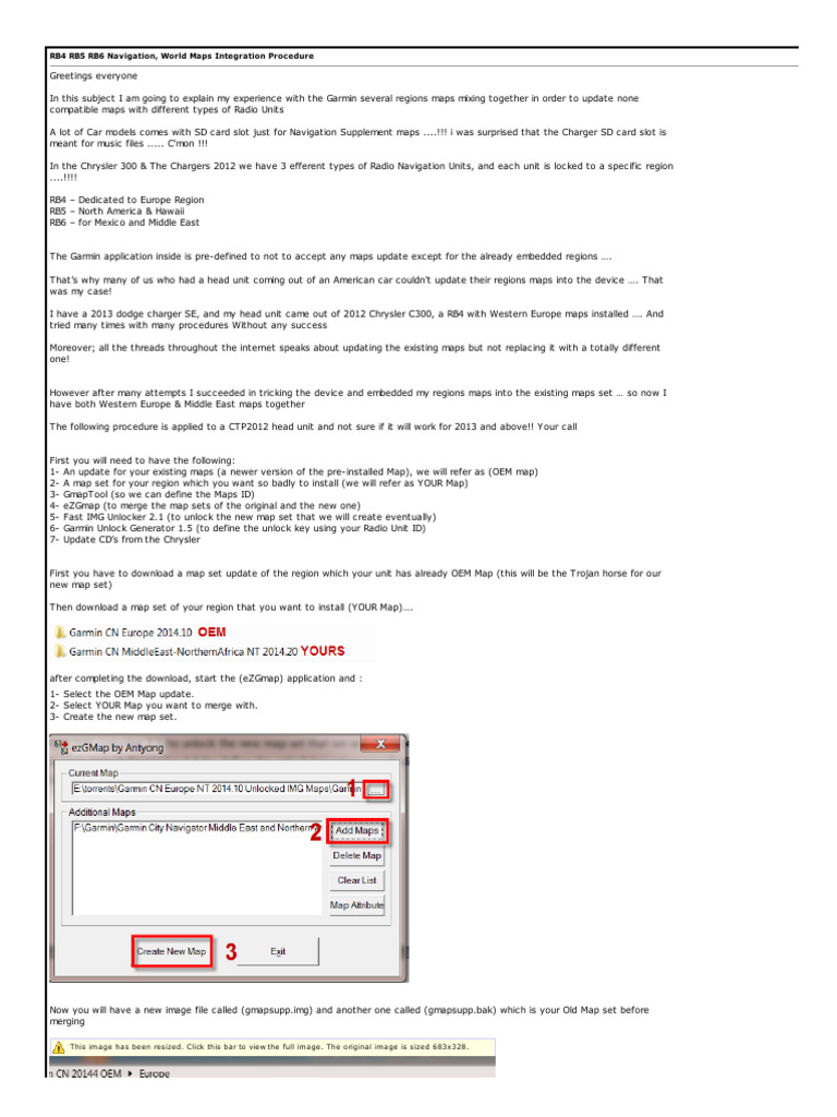 Garmin Map Hack for Chrysler Cars | PDF | Computing | Software
