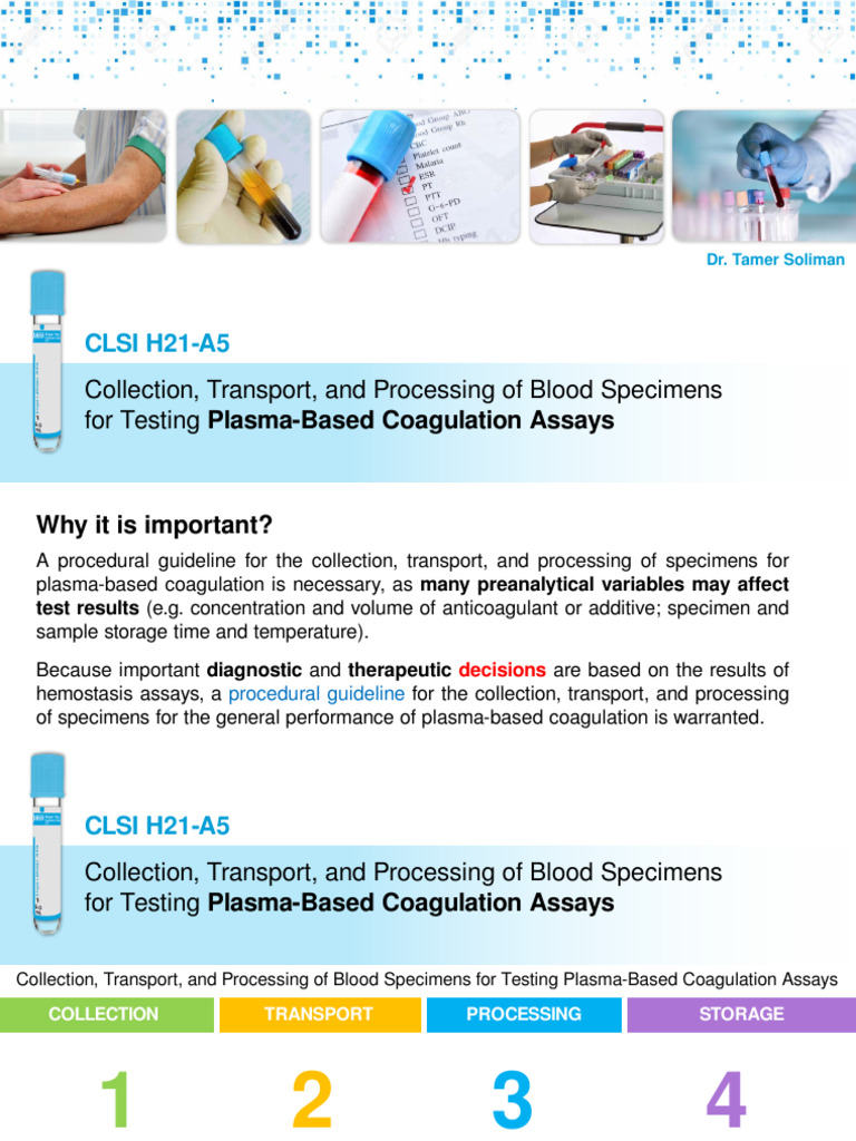 collection transport and processing of blood specimens for testing ...