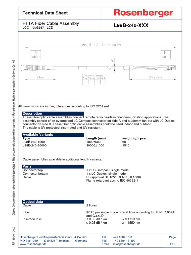 F15406 - 100m Opt Fib | PDF | Optical Fiber | Electrical Engineering