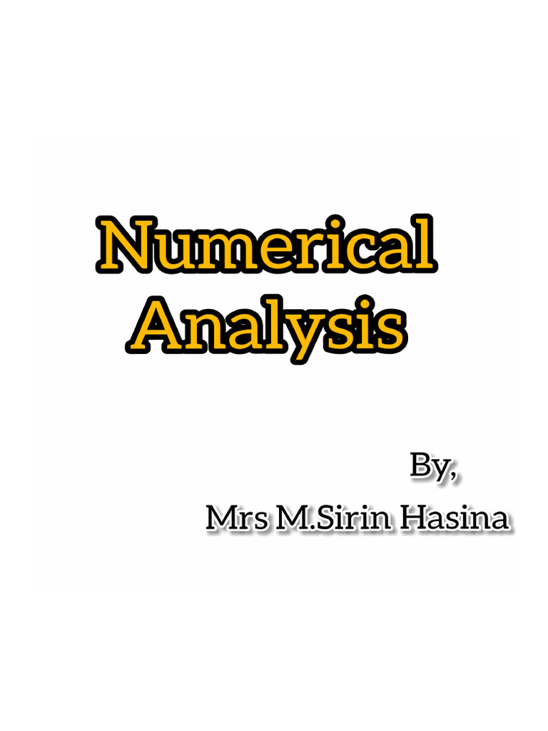 Numerical Analysis Note | PDF