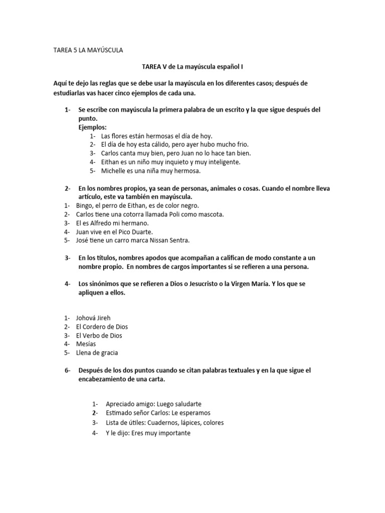 Reglas de Uso de la Mayúscula en Español | PDF | Lingüística