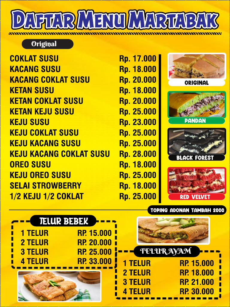 Menu Martabak | PDF