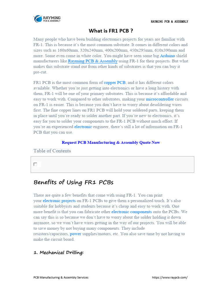 What is FR1 PCB | PDF | Printed Circuit Board | Soldering