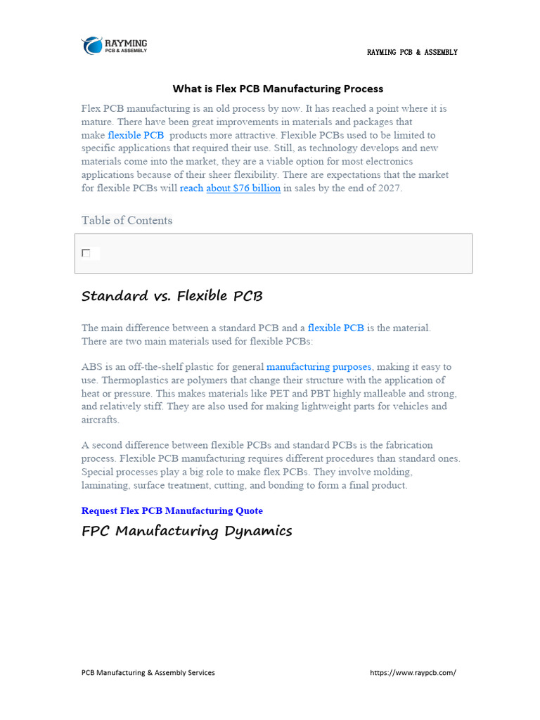 What Is Flex Pcb Manufacturing Process Pdf Printed Circuit Board