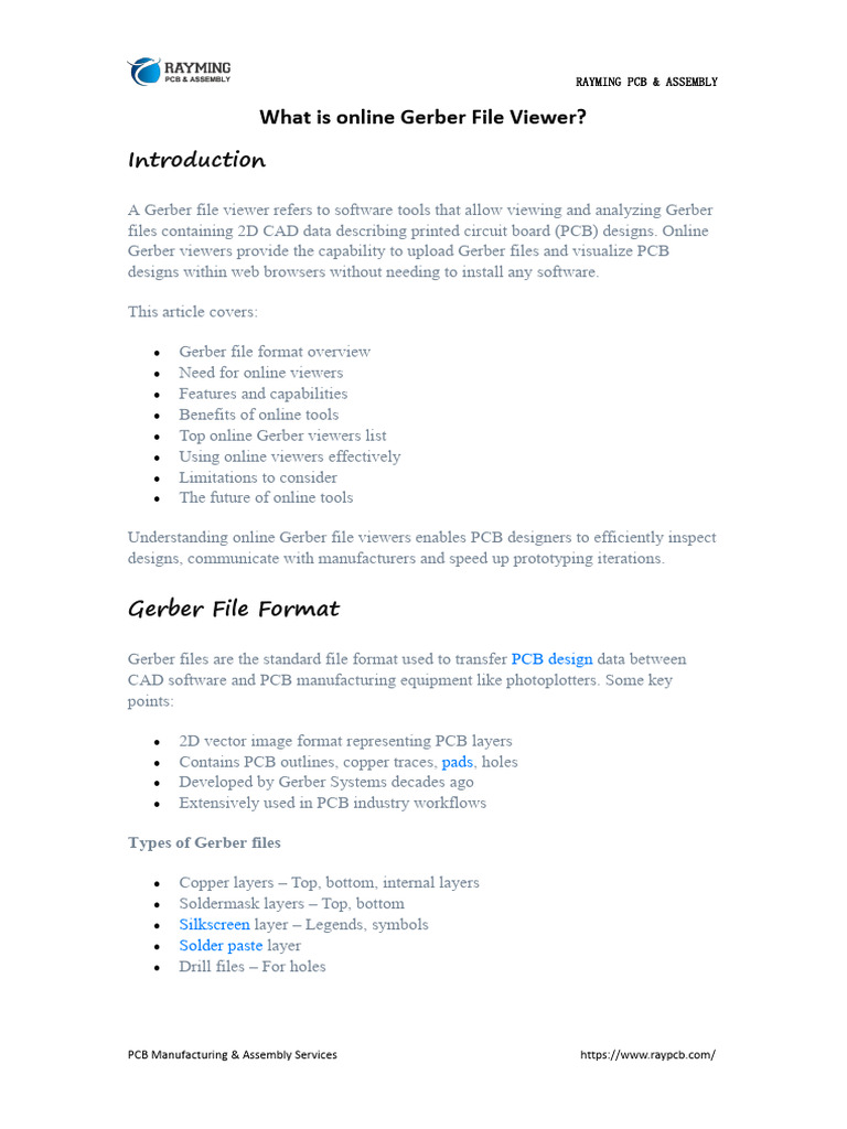 What Is Online Gerber File Viewer | PDF | Printed Circuit Board | Computer Aided Design