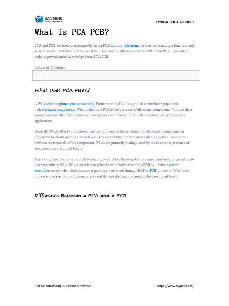 What is PCA PCB | PDF | Printed Circuit Board | Electronics