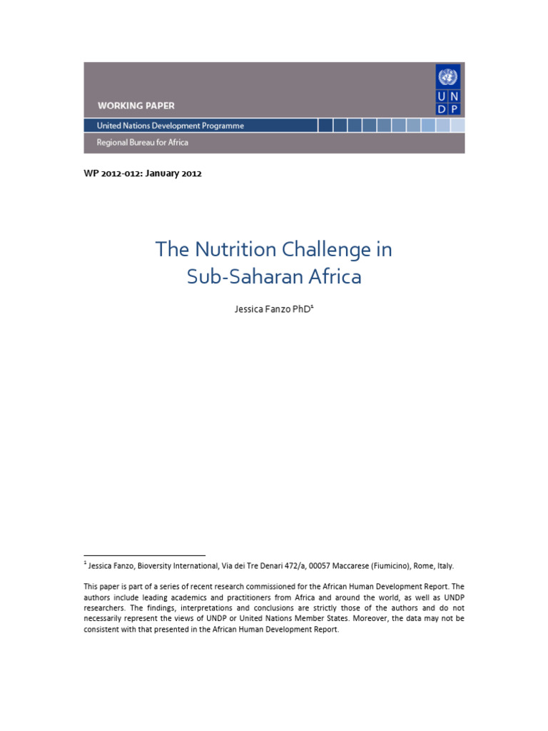 Nutrition Challenge | PDF | Malnutrition | Food Security