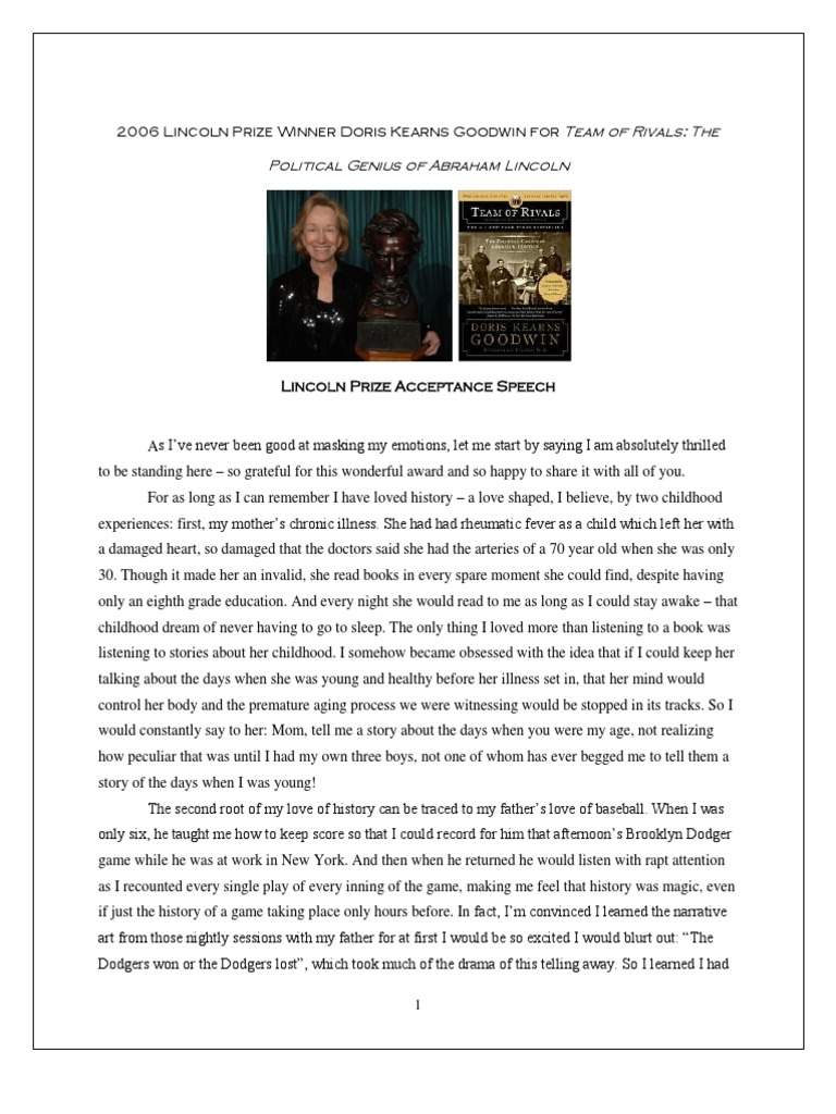 Team of Rivals: The Political Genius of Abraham Lincoln | PDF | Abraham ...