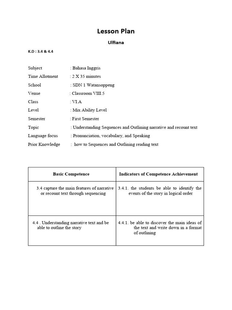Lesson Plan - READING | PDF | Teachers | Lesson Plan