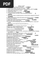 Medical Terminology Chapter 3 Study Guide | PDF | Science & Mathematics
