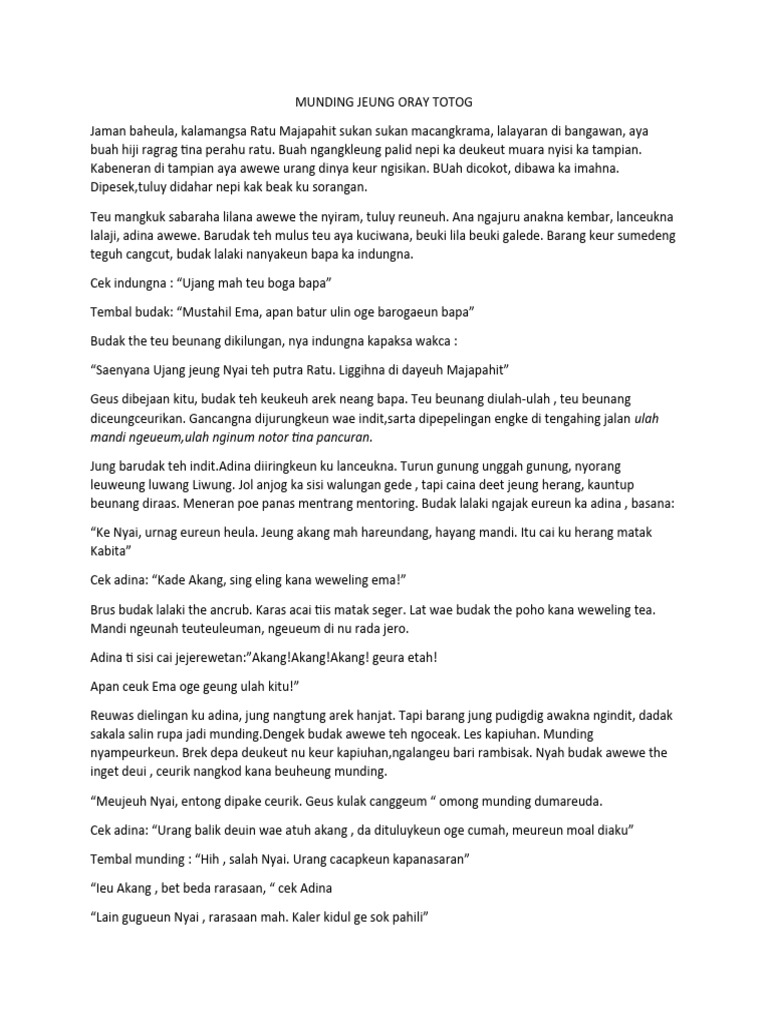 Munding Jeung Oray Totog | PDF
