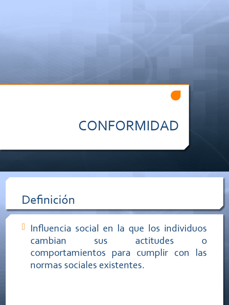 conformidad | PDF | Conformidad | Psicología Social