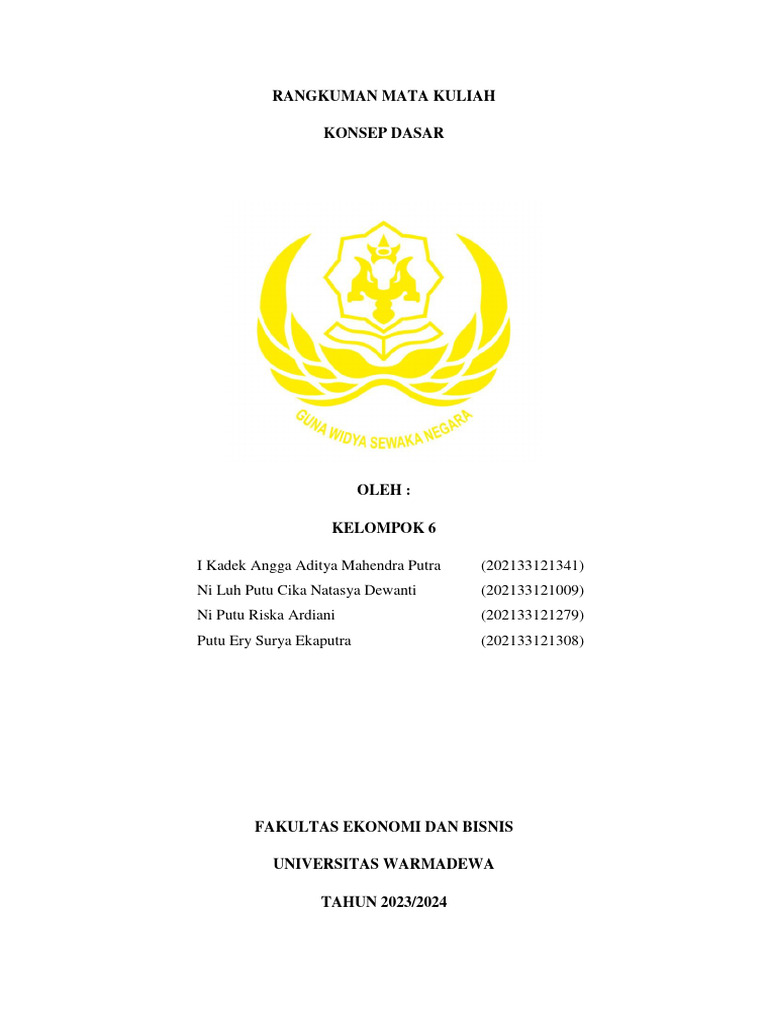 KLP 6 - Konsep Dasar - D6 | PDF