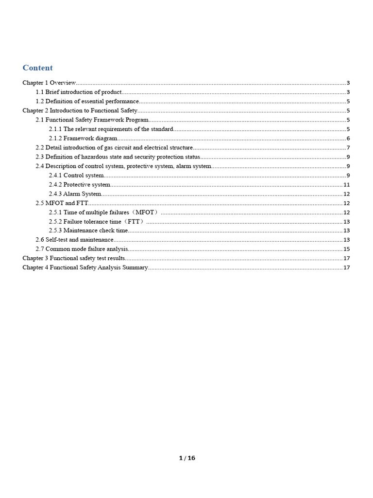 Functional Safety Report (V1.01) | PDF | Flow Measurement | Safety