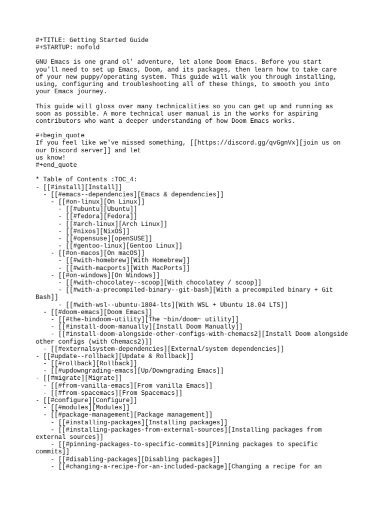 Emacs Setup Guide for Beginners | PDF | Computing | Software Engineering
