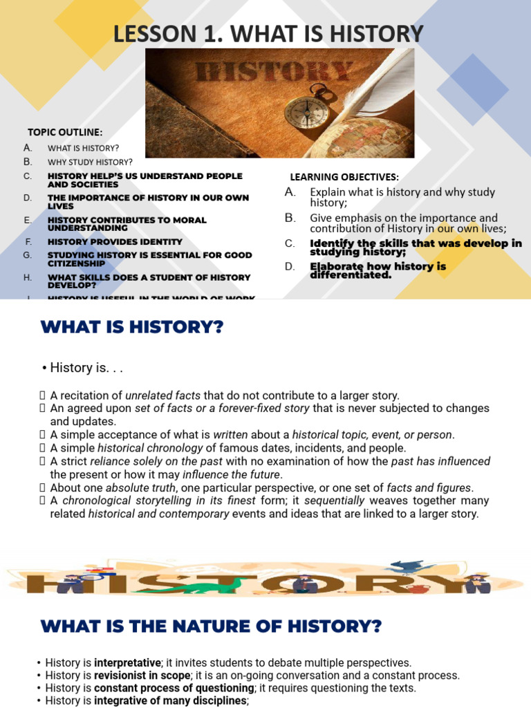 Lesson 1. What Is History | PDF | Experience | Narrative