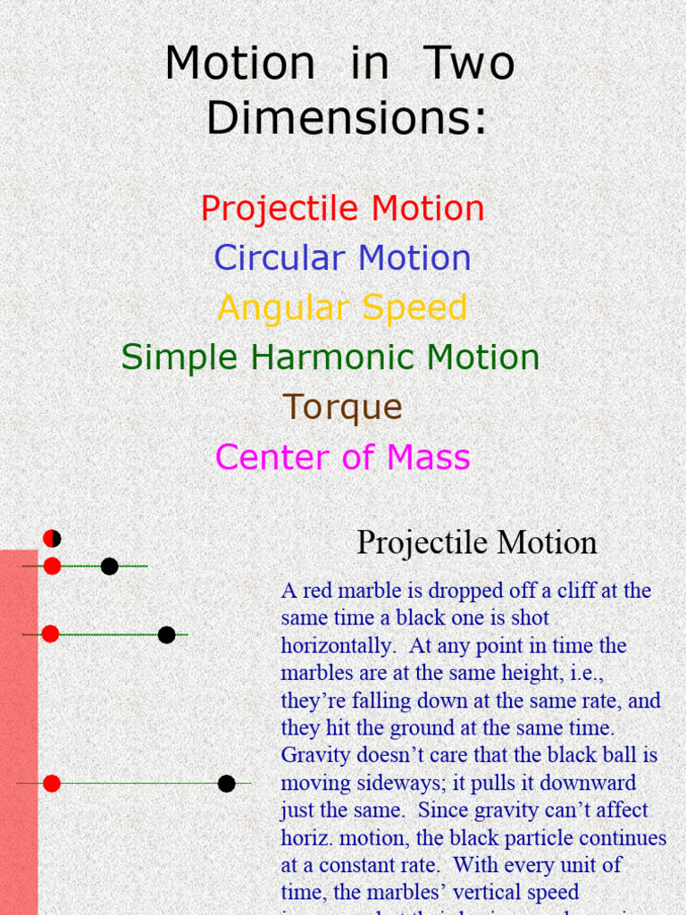4 C Motion in Two Dimensions | PDF | Acceleration | Flight