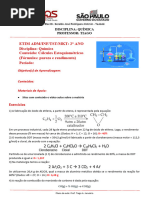 Lista de Exercícios - Cálculo Estequiométrico (Pureza e Rendimento ...