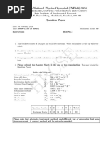 INPHO Question Paper 04-02-2024 | PDF | Ellipse | Orbit