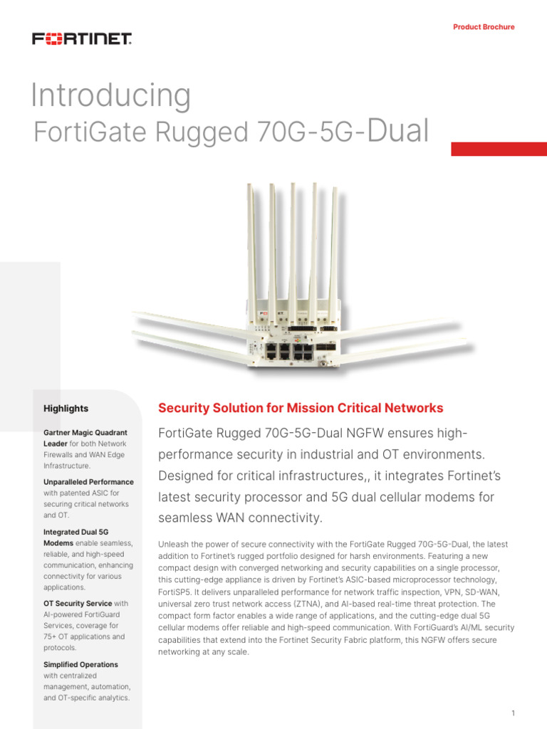 introducing-fortigaterugged-70g-5g-dual | PDF | Computer Network | Computer Science