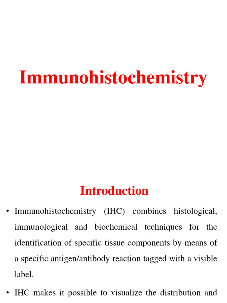 9 - Immunohistochemistry PDF | PDF | Immunohistochemistry | Antibody