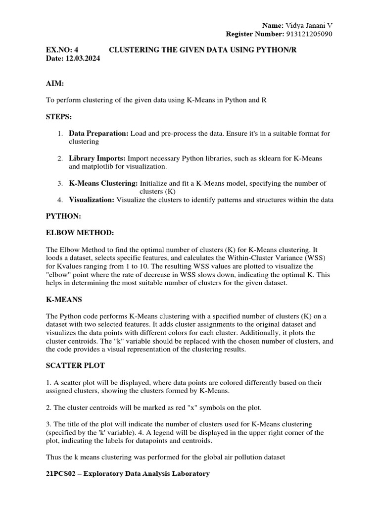 Vid 4 | PDF | Principal Component Analysis | Cluster Analysis