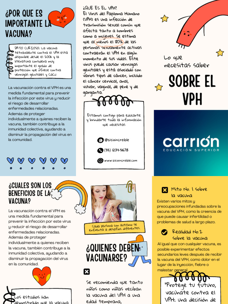 Tríptico VPH | PDF | Vacunas | Ciencias de la Salud
