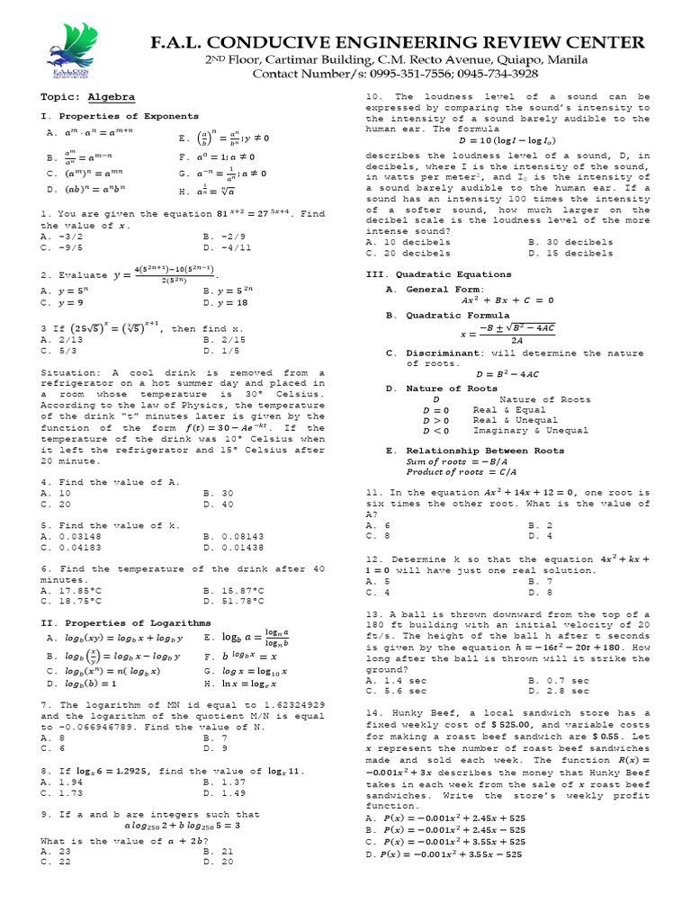 Falcon Handout | PDF | Equations | Interest