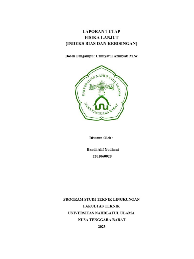 Laporan Tetap Fisika Lanjut | PDF