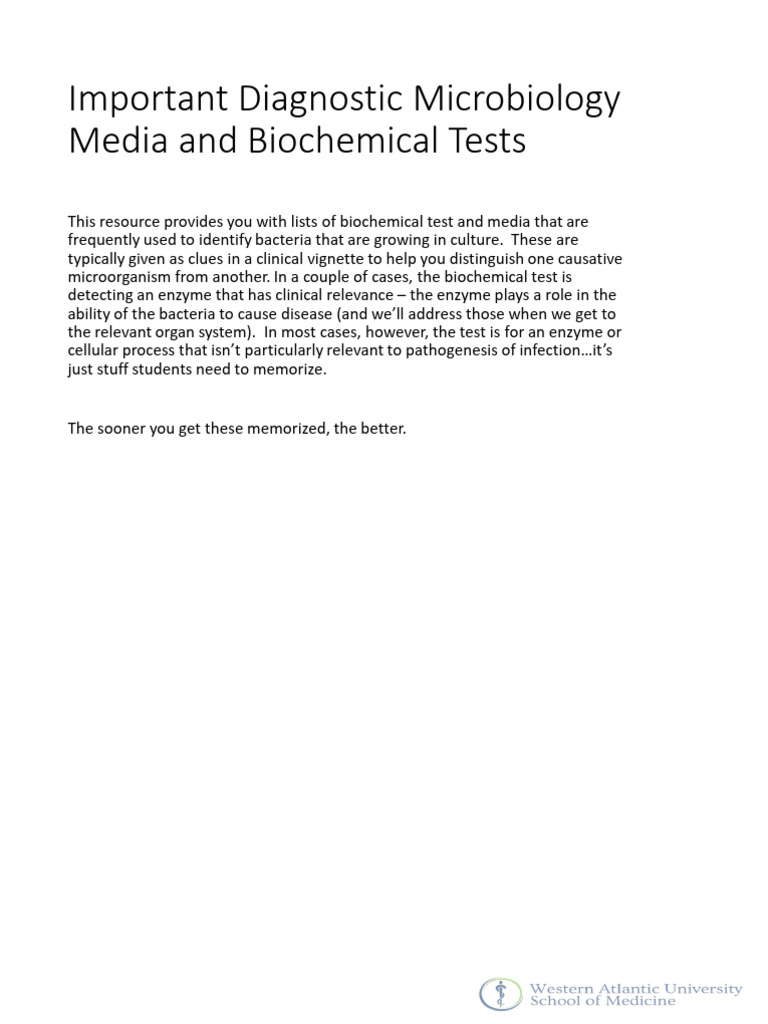 Microbiology Tests for Students | PDF | Bacteria | Microbiology