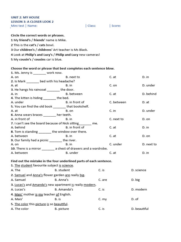 G6 Unit 2 Lesson 3 | PDF | Bathroom | Interior Design