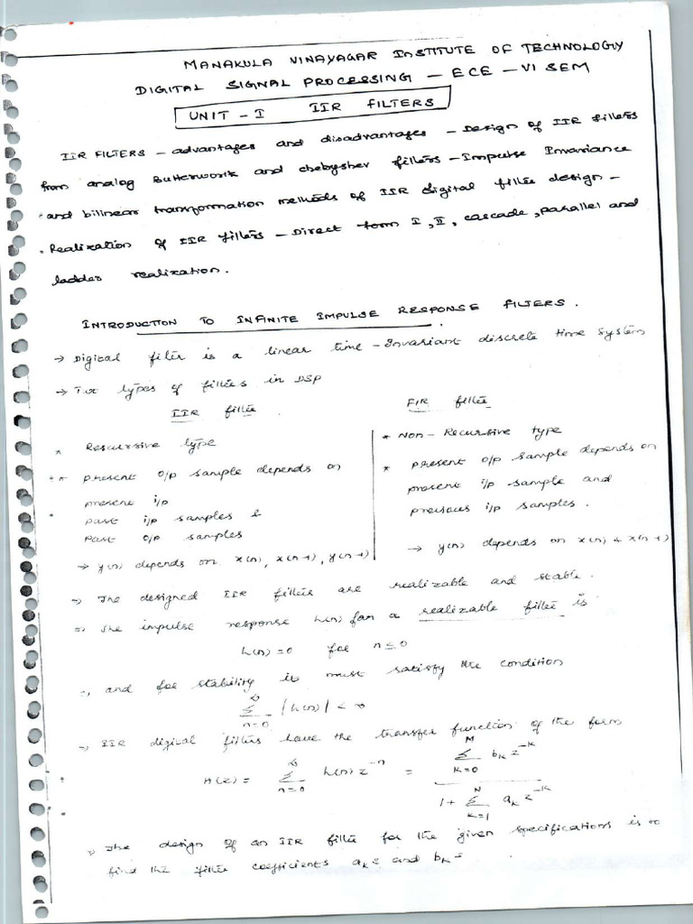 DSP UNIT-1 Compressed | PDF