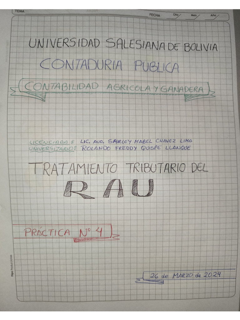 Tratamiento Tributario RAU | PDF