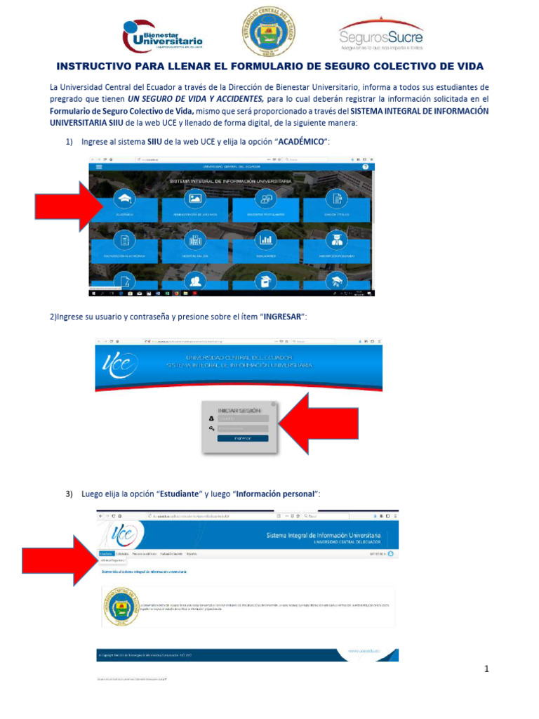 Instructivo para Llenar El Formulario de Seguro Colectivo de Vida | PDF ...