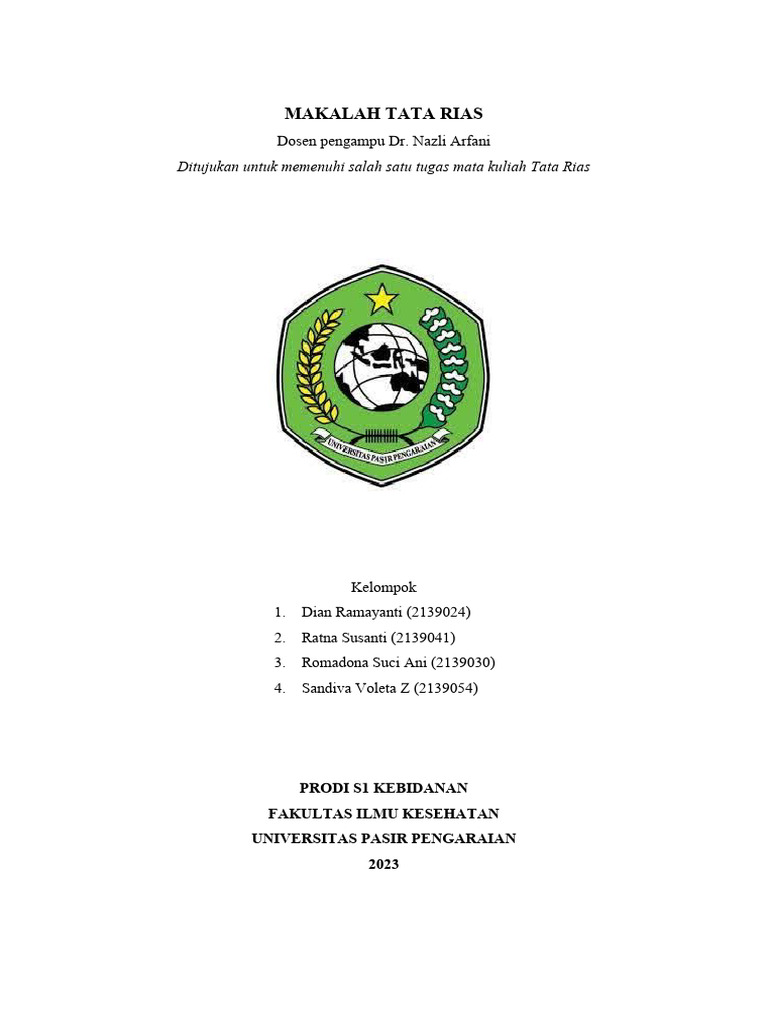 Makalah Tata Rias | PDF