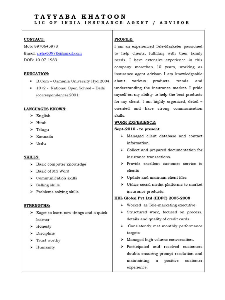 Tayyaba Resume | PDF | Learning | Cognition