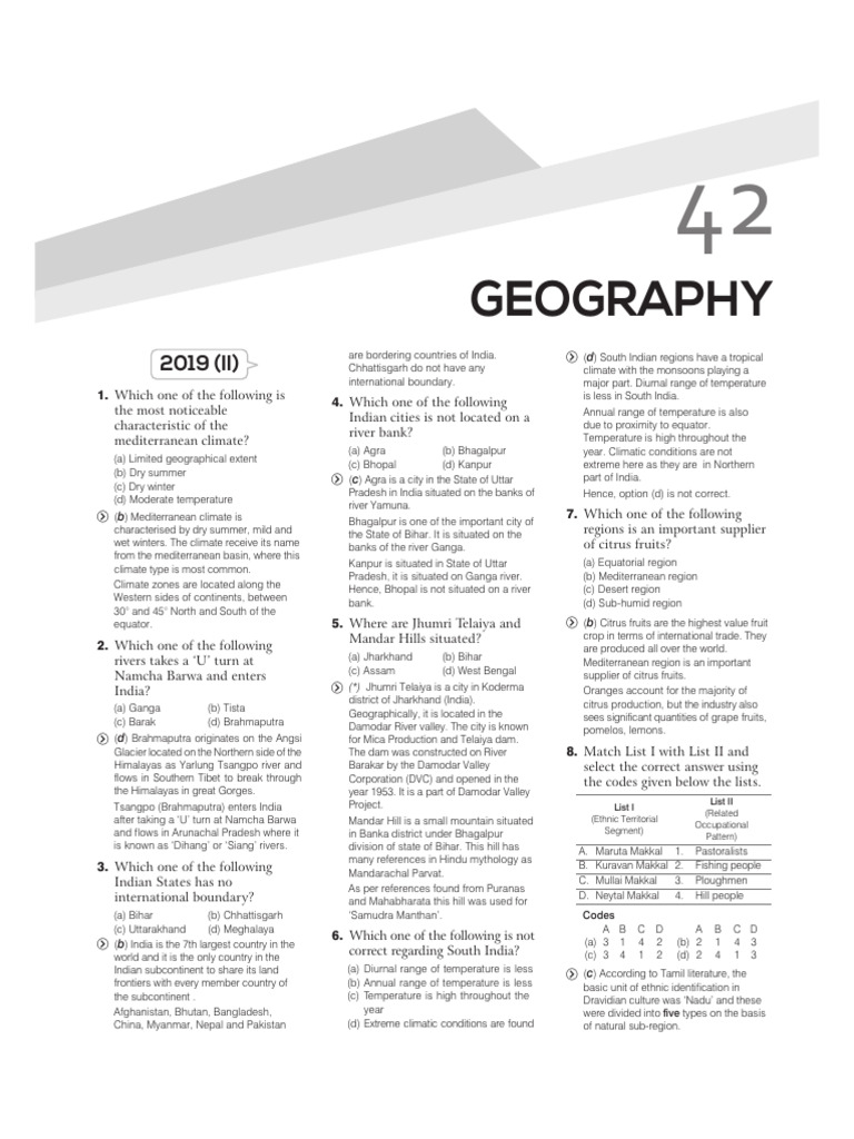 Key Geography Concepts and Questions | PDF | Soil | Tropical Cyclones
