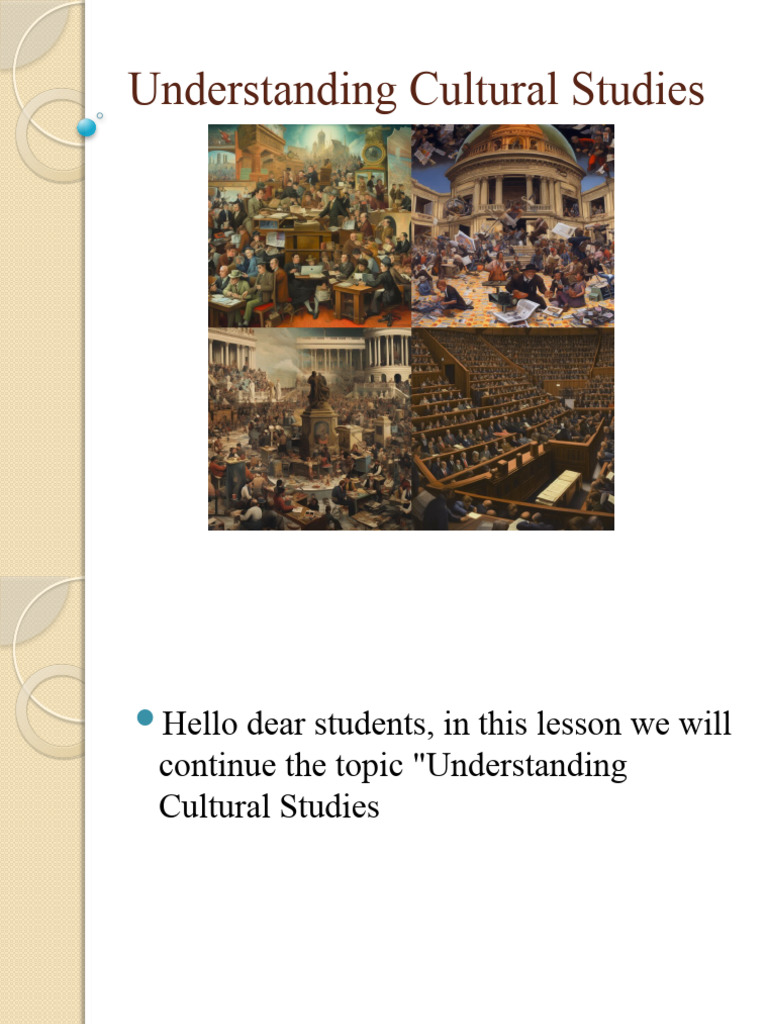 Understanding Cultural Study 1 | PDF | Power (Social And Political ...