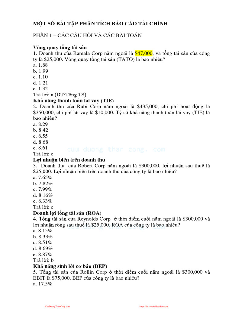 Phan-Tich-Tai-Chinh - Tran-Thi-Thanh-Tu - Bai-Tap-Phan-Tich-Tai-Chinh - (Cuuduongthancong - Com ...