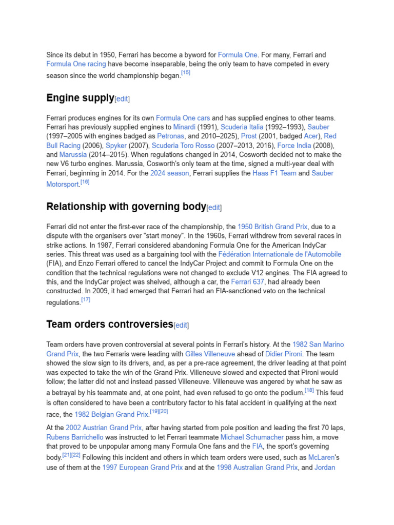 Ferrari | PDF | Fédération Internationale De L'automobile | Motorsport ...