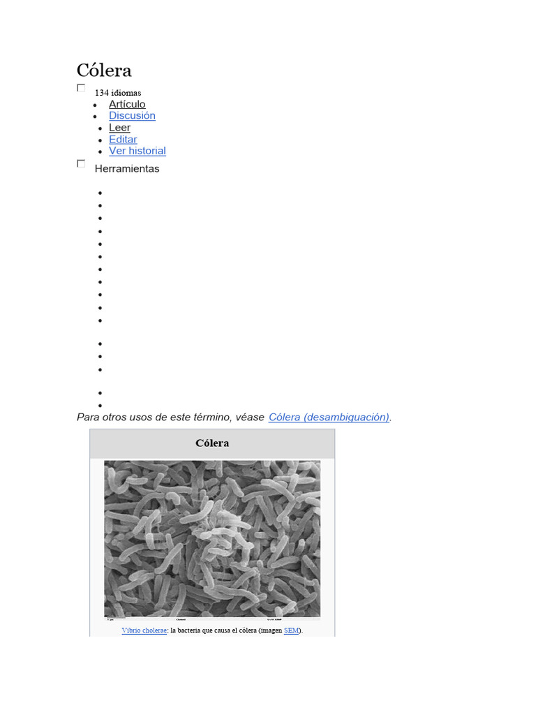 Cie 10 Colera | Descargar gratis PDF | Cólera | Salud pública