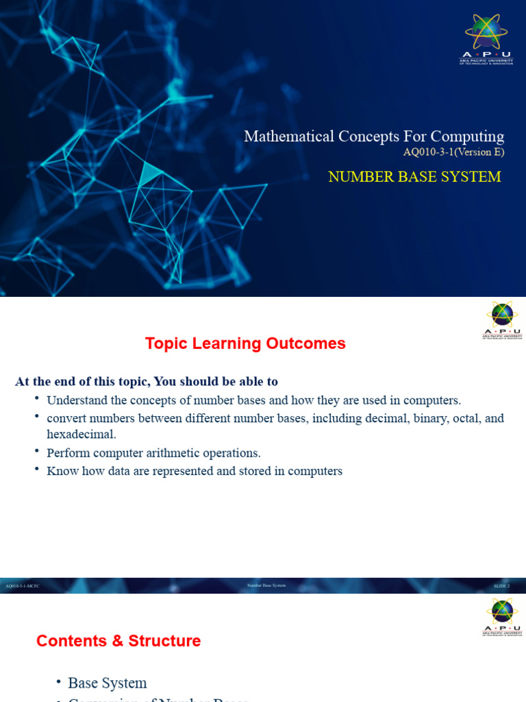 Number Base System | PDF | Decimal | Mathematical Notation