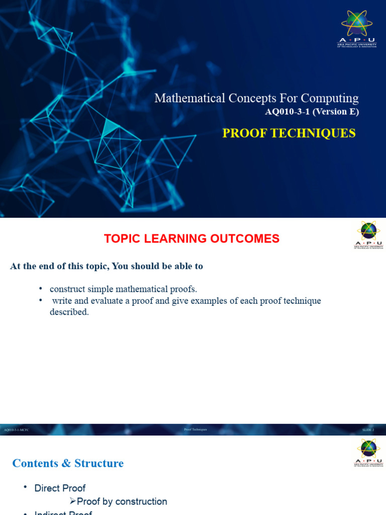 6. Proof Techniques | PDF | Mathematical Proof | Theorem