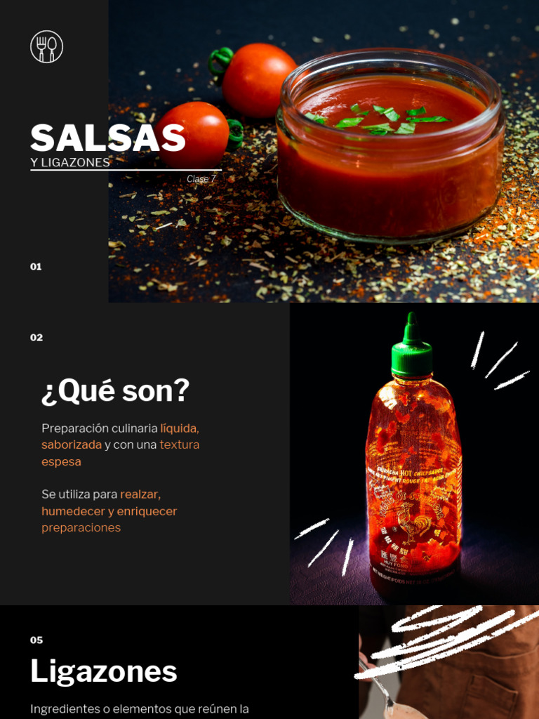 Cuadro de Salsas Madres y Ligazones | PDF | Salsa | Alimentos
