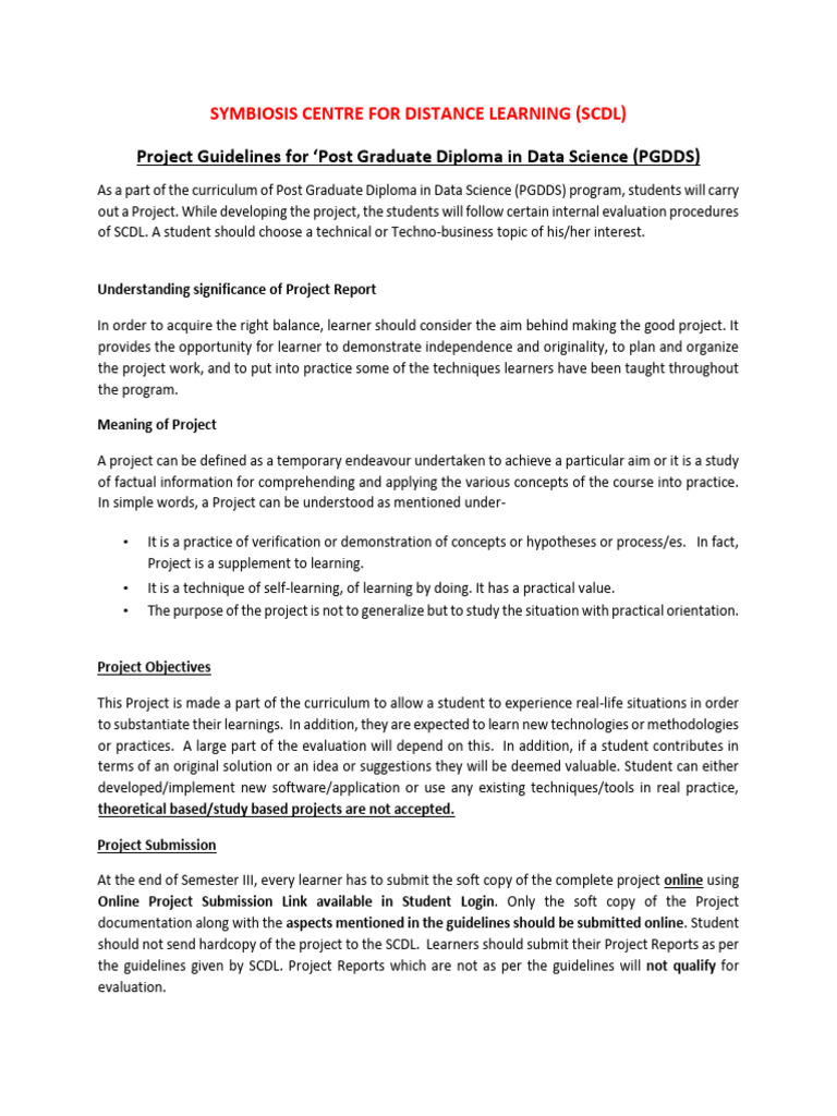 Project Guidelines PGDDS | PDF | Machine Learning | Curriculum